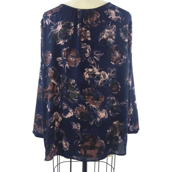 Lila Rose | Tops | Lila Rose Floral Hi Low Tunic Vneck Top | Poshmark